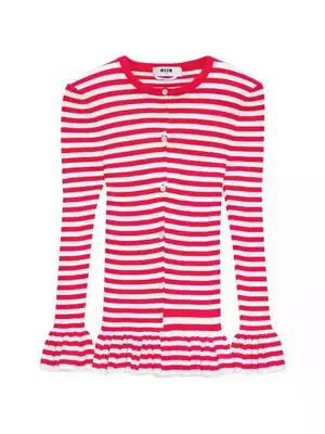 MSGM Striped Ruffled Knitwear