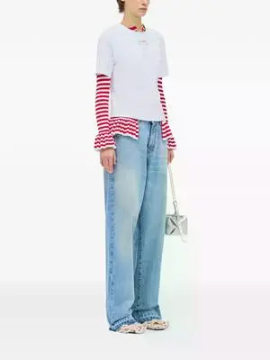 MSGM Striped Ruffled Knitwear