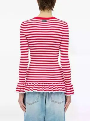 MSGM Striped Ruffled Knitwear