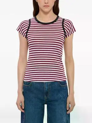 MSGM Striped Trim T-shirt