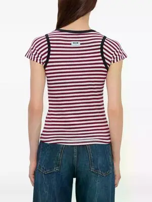 MSGM Striped Trim T-shirt