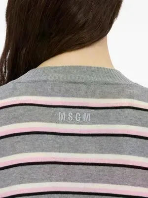 MSGM Striped V-neck Knitwear