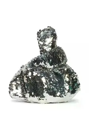 MSGM Sequin-embellished Tote Bag - Silver