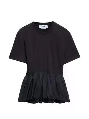 MSGM Ruffled T-shirt - Black