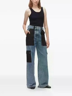 3.1 Phillip Lim Colourblock Wide Leg Jeans