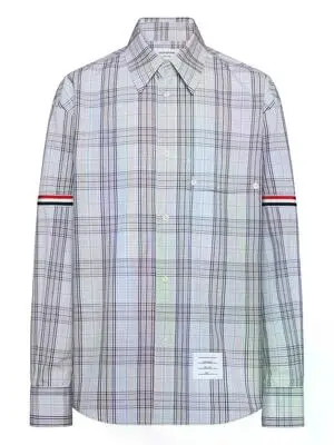 Thom Browne Plaid-patterned Shirt - Blue