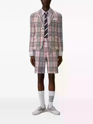 Thom Browne Plaid Check Poplin Armband Oversized Shirt