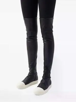 Rick Owens High Stocking Sneaks Boots - Black