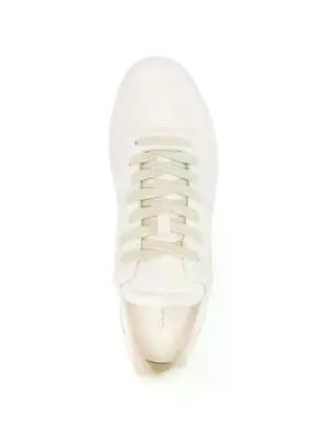 Rick Owens Minimal Low Top Leather Sneakers - White