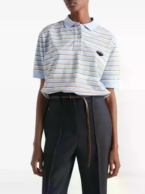 Prada Striped Polo Shirt