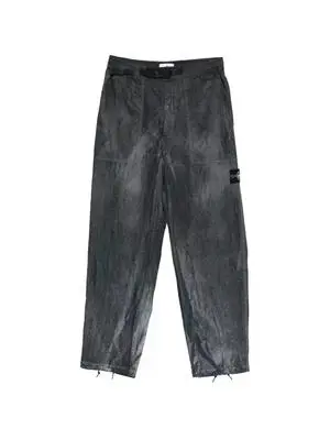 Stone Island Hand Sprayed Reflective Trousers - Black