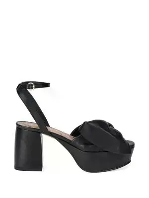 Red Valentino Bow Platform Sandals - Black