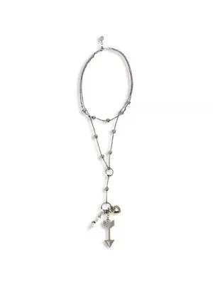 Red Valentino Layered Charm Necklace - Silver