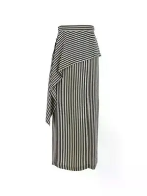 TELA Striped Midi Skirt
