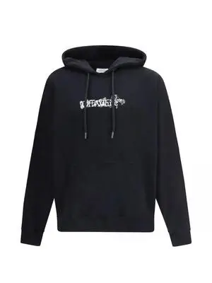 Off-White Logo-print Hoodie - Black