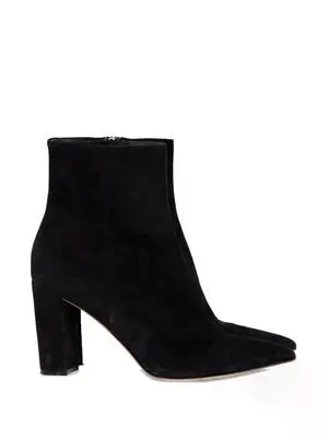 GIANVITO ROSSI Pointed-toe Block-heel Boots - Black