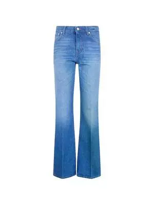 HAIKURE Logo-patch Flared Jeans - Blue