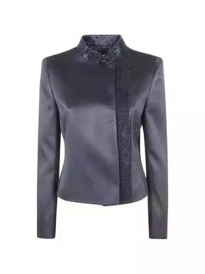 Giorgio Armani Mandarin-collar Jacket - Grey