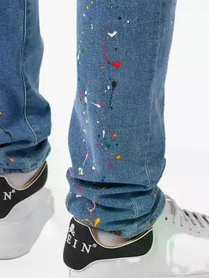 Philipp Plein Paint Splatter Straight Jeans