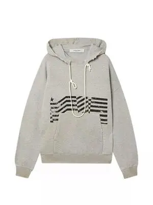 GOLDEN GOOSE Distressed Graphic Hoodie - Grey