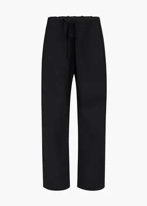 Khaite Rohen Pant In Tropical Wool - Black