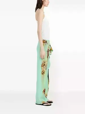 Proenza Schouler Cella Printed Maxi Skirt - Green