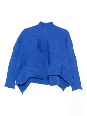 Issey Miyake Ribbed-knit Jumper - Blue