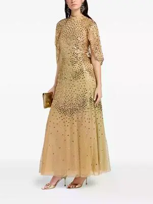 NEEDLE & THREAD Sequin-embellished Midi Dress