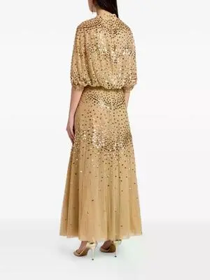 NEEDLE & THREAD Sequin-embellished Midi Dress