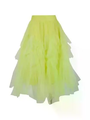 Essentiel Antwerp Jacie Ruffled Asymmetric Midi Skirt - Yellow