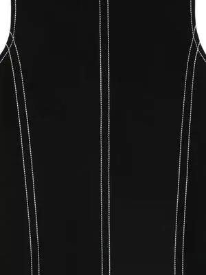 AMI Paris Stitching Detail Ruffled Dress