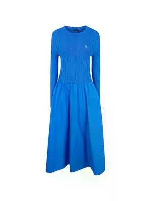 Polo Ralph Lauren Cable-knit Midi Dress - Blue