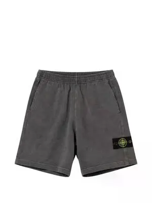 Stone Island Logo Patch Shorts - Grey