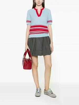 N°21 Striped V-neck Top