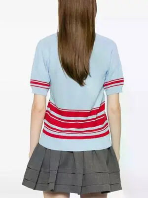 N°21 Striped V-neck Top