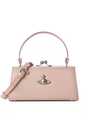 VIVIENNE WESTWOOD Orb Clasp Leather Tote Bag - Pink