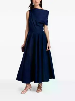 MARQUES' ALMEIDA One-shoulder A-line Midi Dress - Blue