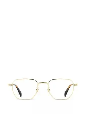 DB EYEWEAR BY DAVID BECKHAM Geometric Metal Eyeglasses - Gold