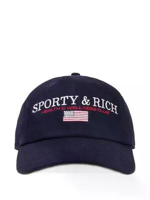 SPORTY & RICH Embroidered Baseball Cap - Blue