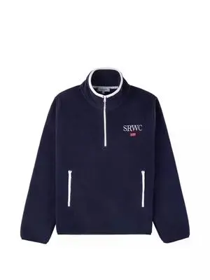 SPORTY & RICH Zip Fleece Jacket - Blue