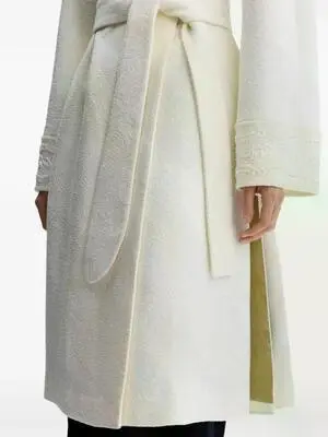 Shanghai Tang Embroidered Belted Coat