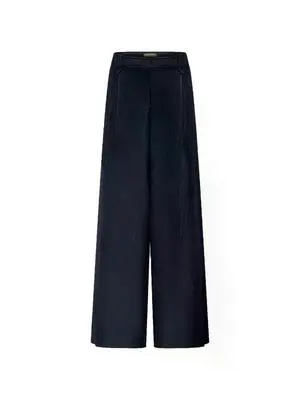 Shanghai Tang Pleated Wide Leg Trousers