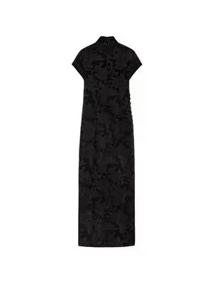 Shanghai Tang Floral Buttoned Dress