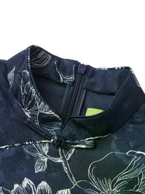 Shanghai Tang Floral Print Qipao Dress