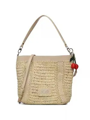 V°73 Woven Charm Tote Bag - Neutrals