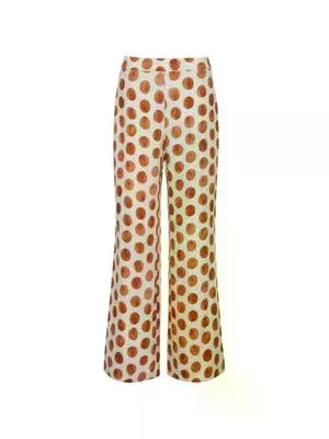 Cara Cara Sunflower Polka-dot-pattern Trousers - Neutrals