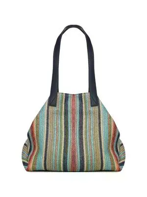 V°73 Striped Top-handle Shoulder Bag