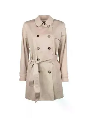 Marella Emme Double-breasted Coat - Neutrals
