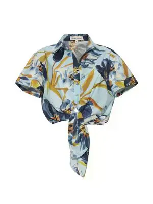 Cara Cara Asbury Tie-detail Shirt - Blue