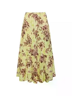 Cara Cara Melanie Tiered Skirt - Yellow